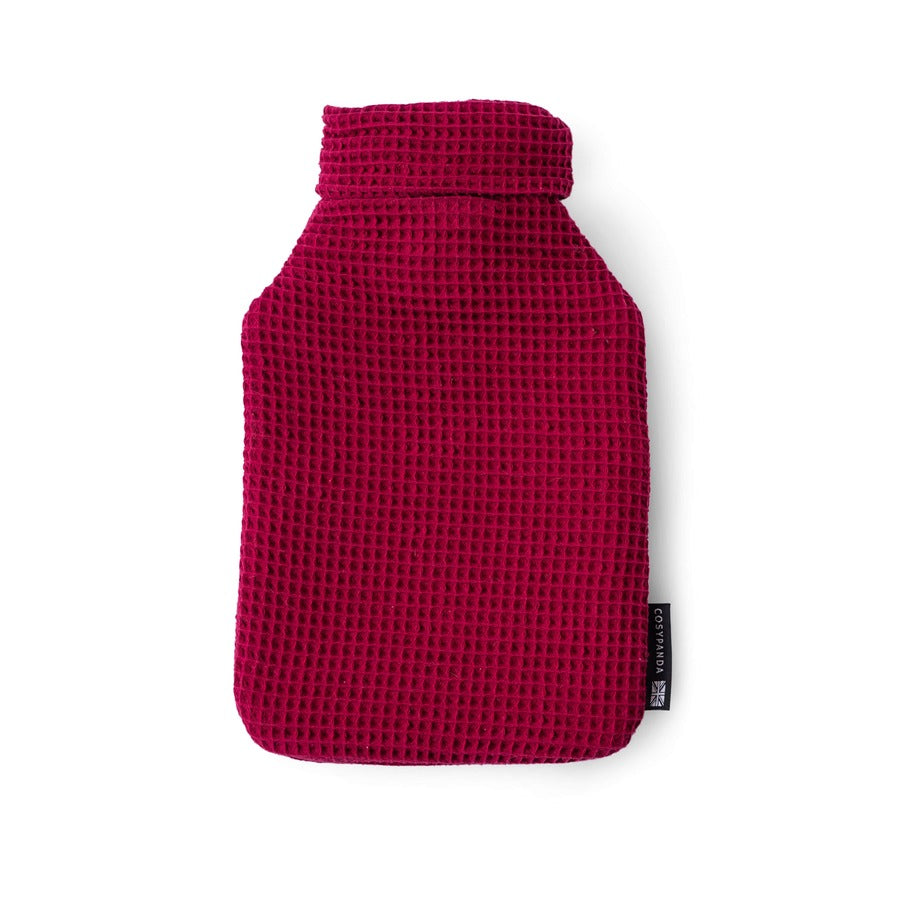 Ruby Red Luxurious 2 Litre Waffle Hot Water Bottle – CosyPanda
